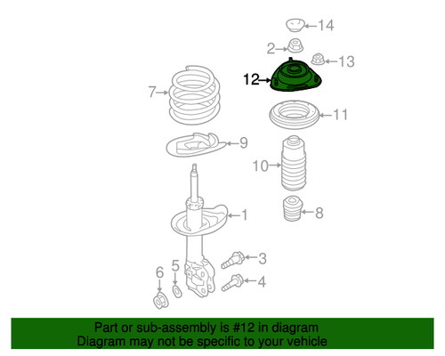 OEM NEW GENUINE 2017-2023 Subaru Front Suspension Upper Strut Mount ...