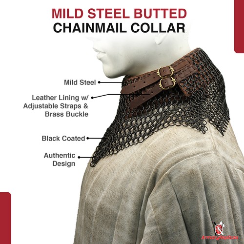 Medieval Chainmail Bishops Mantle Collar Armor Collection Costume ...