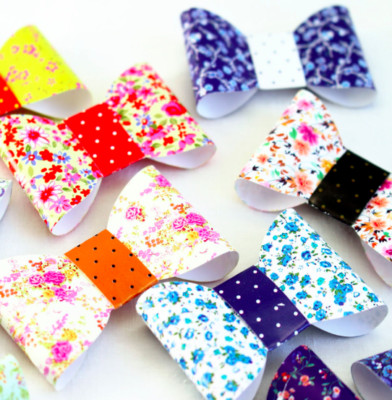 Craft Adhesive Paper Bows x 5 Scrapbooking Arts Crafts DIY Wedding ...