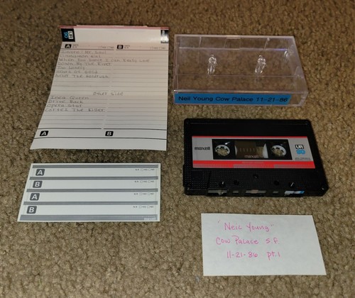 Neil Young - Cow Palace San Francisco 11/21/1986 Live Concert Cassette ...