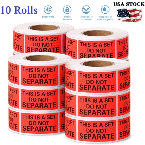 10 Rolls This Is a Set Do Not Separate Sticker FBA Warning Label ...