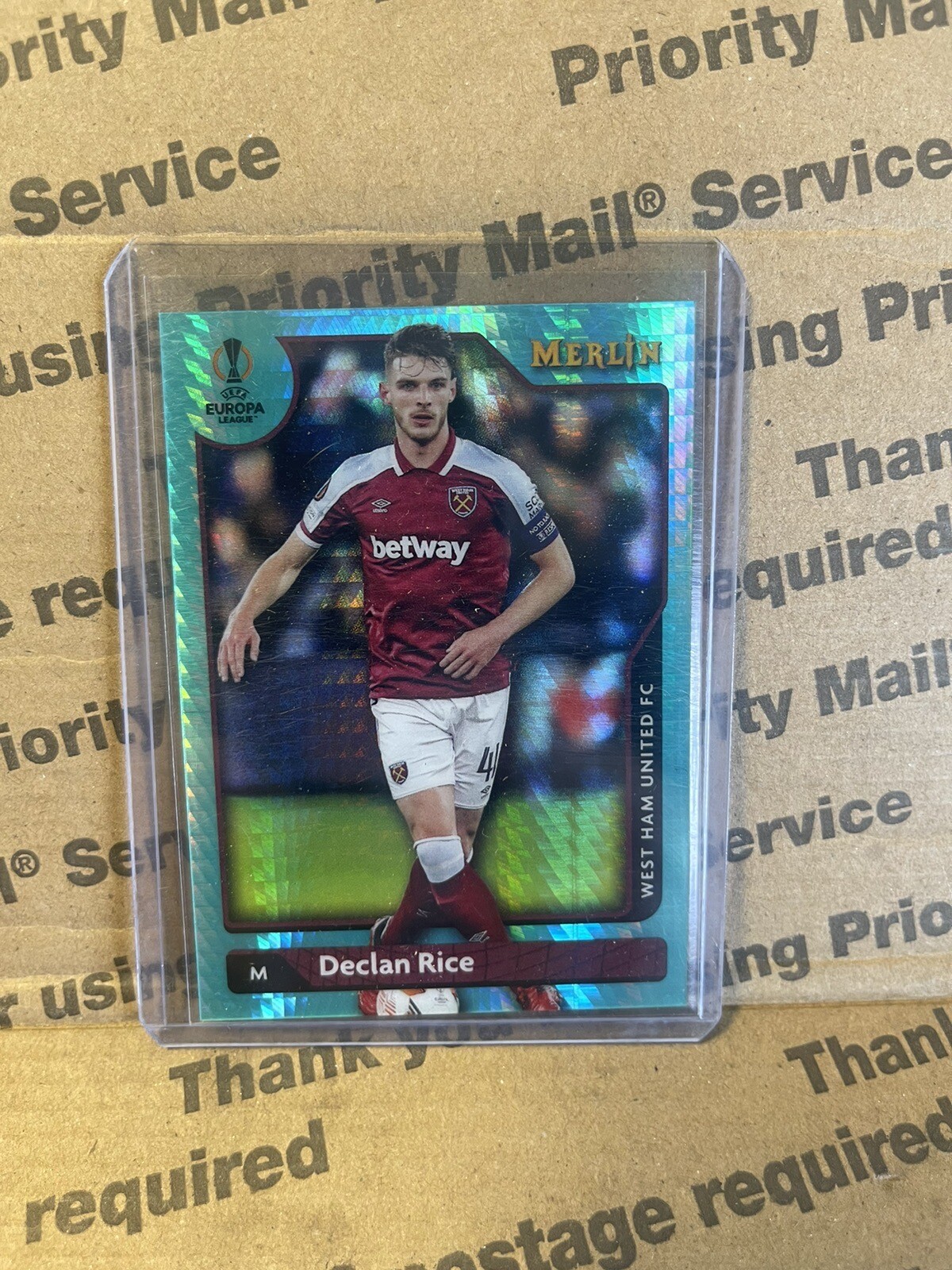 2021-22 Topps Merlin UEFA Champions Declan Rice Aqua Prizm #51 | eBay