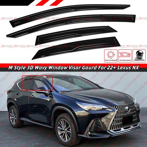 For 2022-2025 Lexus NX250 NX350 NX450h 3D Wavy Window Visor Rain Guard ...