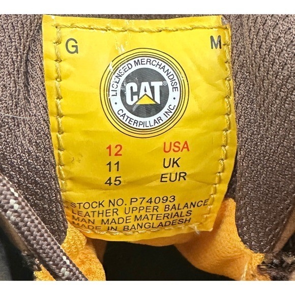 Caterpillar Men's Precision Composite Toe Waterproof Work Boots Size 12 ...