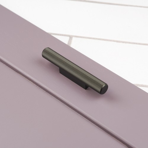 Dark Grey Kitchen Handles Reeded Knurled Grooved Cupboard Drawer Door ...
