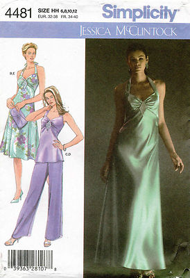 Simplicity Misses' Bias Evening Dress Jessica McClintock Pattern 4481 ...