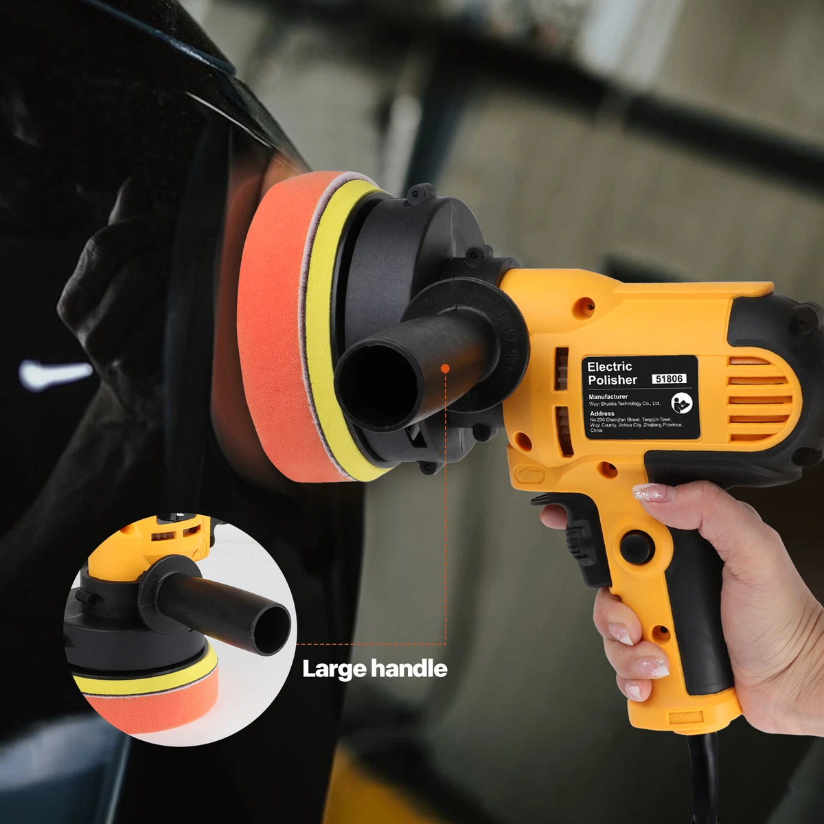 Car Polisher Buffer Polisher,7inch 1400W Polisher For Car Detailing,Wax ...