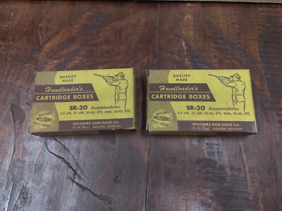 Vintage WILLIAMS Handloader's Cartridge Boxes SR-20 w/Insert Empty Box ...