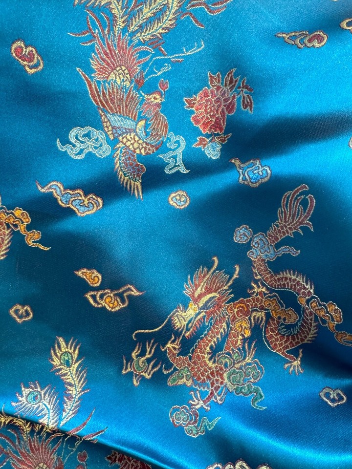 Chinese Dragon Brocade Jacquard Fabric 45" Wide BTY | eBay