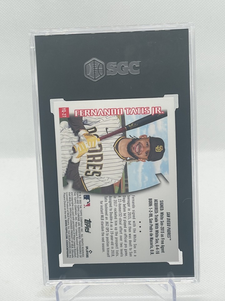 2022 Topps Chrome Sonic '96 Youthquake Fernando Tatis Jr. SGC 8 | eBay