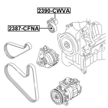 Belt Tensioner Febest 2390-CWVA OEM 04E145299E | eBay
