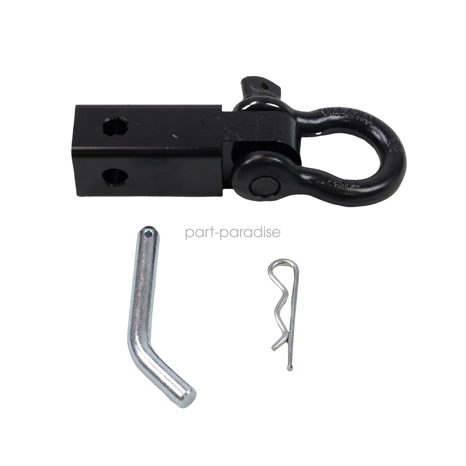 2 Inch Trailer Hitch Receiver-3/4" D Ring Bow Shackle Heavy Duty ...
