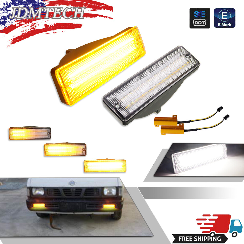 Clear Dynamic LED Signal DRL Lamp for 88-97 Nissan D21 Hardbody 88-95 ...