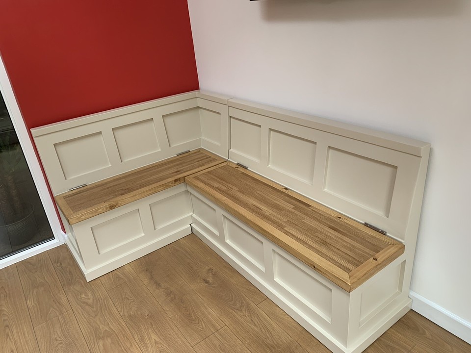 Modern Angled banquette seating L Shape Dining Bench | eBay UK