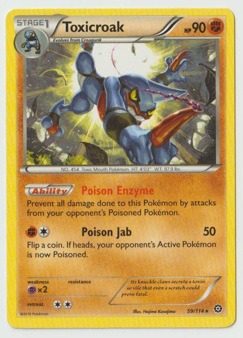 2016 ANIME POKEMON CARD TOXICROAK 59/114 ~K34 | eBay