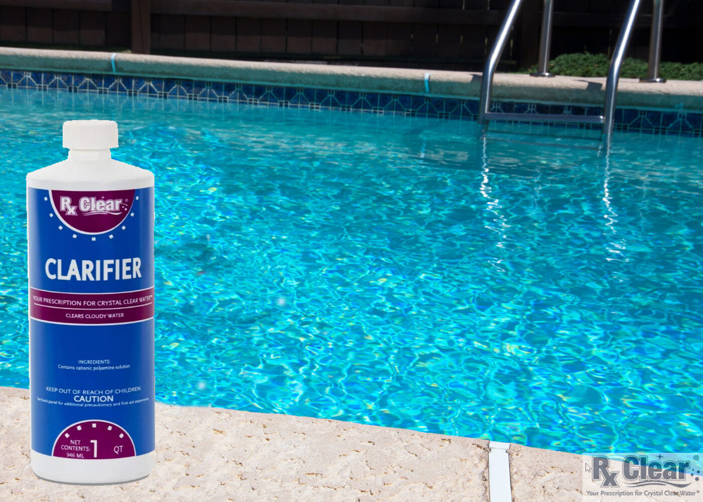 Rx Clear Swimming Pool Chemical Clarifier - 32 oz Bottle - (Select ...