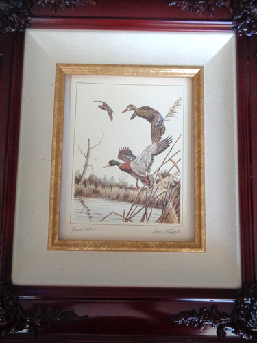 Mallard Ducks Flying Wingspan Lake Art Signed Dave Chapple Limited ...