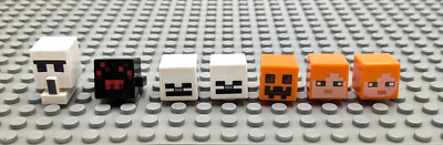 LEGO Minecraft 7 x Minifigure Heads Animal Creature People | eBay