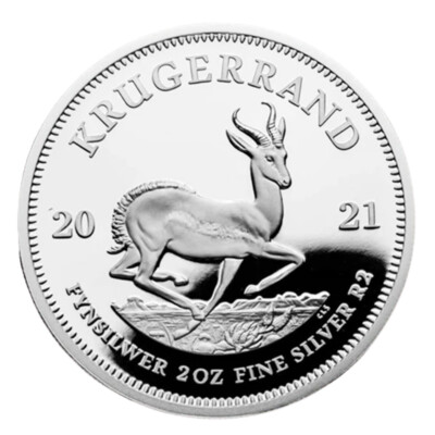 South Africa 2021 2-oz Silver Krugerrand Proof R2 Coin | eBay