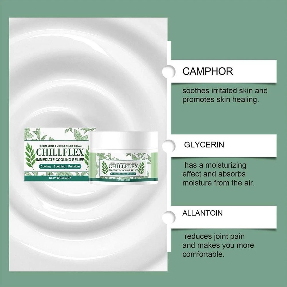 CHILLFLEX Menthol Soothing Cream Joint Activities Throughout The Body 3 ...