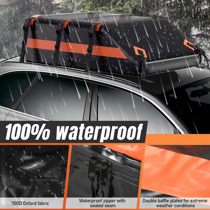 Roof Box Waterproof Storage bag 21 Cubic Feet Luggage Carrier box Roof ...