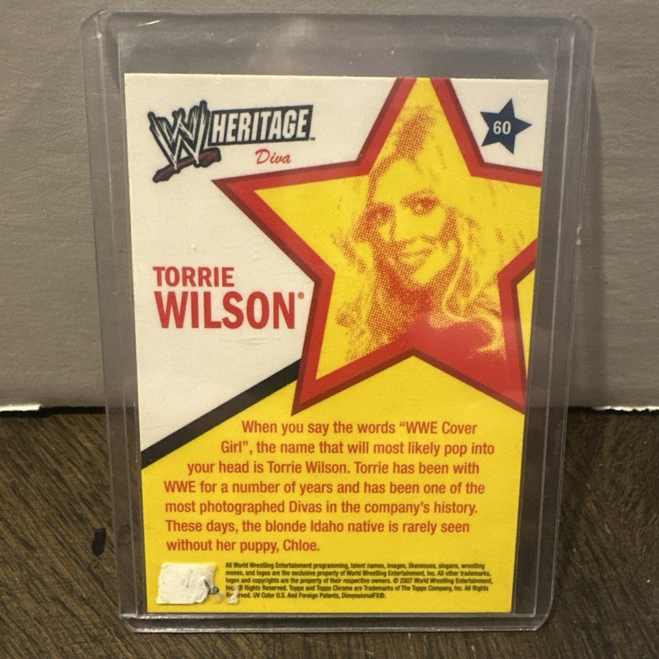 2007 Topps Chrome Heritage WWE Card #60 | Torrie Wilson | WWF Wrestling ...