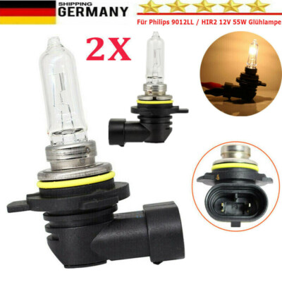 2x Für Philips 9012LL / HIR2 Lampe 12V 55W Langlebige Version Hohe ...