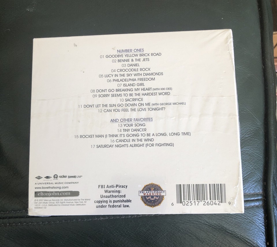 Elton John - Rocket Man Number Ones (CD) Greatest Hits Factory Sealed ...