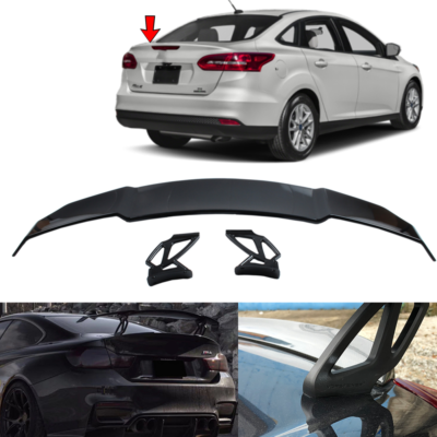 Universal V-STYLE Rear Trunk Racing Spoiler Fit For Ford Focus Sedan ...