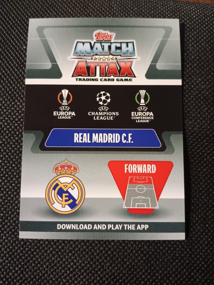 2021-22 VINI VINICIUS JR TOPPS MATCH ATTAX OUT OF THIS WORLD SOCCER ...