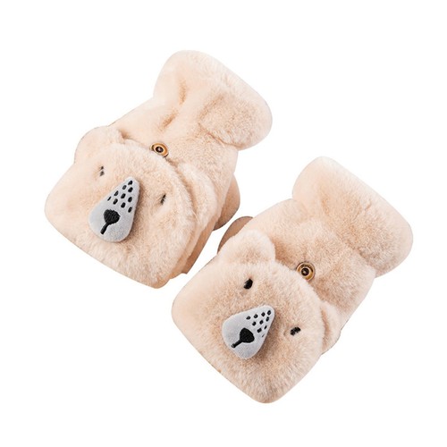 1pair Plush Gloves Fuzzy Hands Protection Ladies Winter Thermal Typing ...