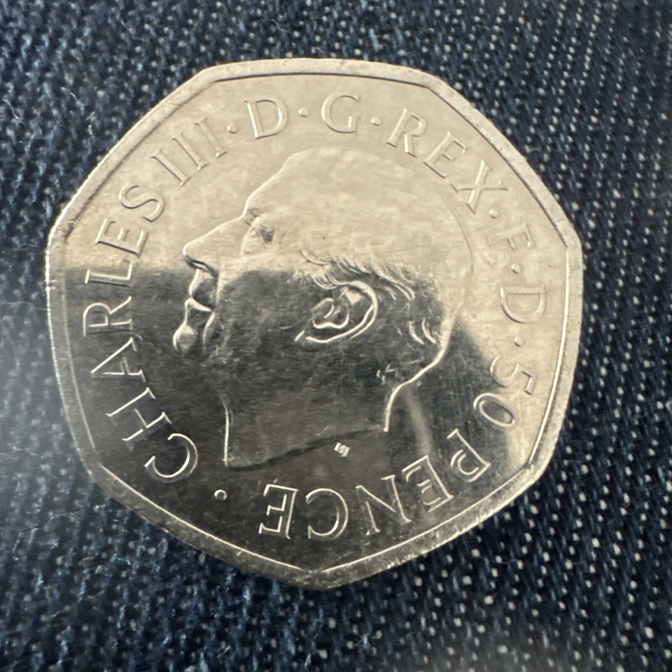 50p coin King Charles 111 with 4 nations on the back | eBay