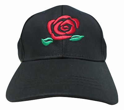 Rose Flower Embroidered Baseball Cap Adjustable Strapback Dad Hat | eBay
