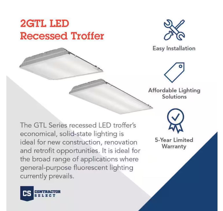 Recessed Troffer Fixture SAL Lighting S9724/312TC | L Line LED Louvre