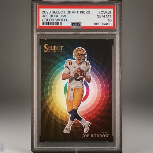 2023 PANINI SELECT DRAFT PICKS JOE BURROW COLOR WHEEL CASE HIT SSP- PSA ...