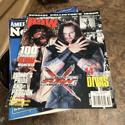 WWE Raw Magazine Holiday 2002 Raw 10th Anniver Undertaker Mankind Cover ...