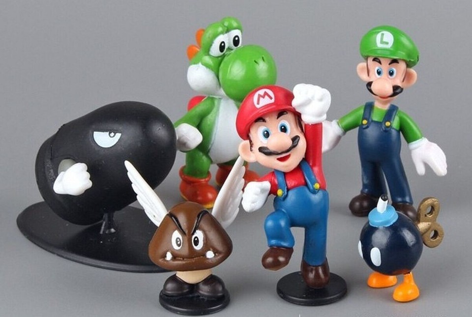 NEW Super Mario Bros PVC Action Figure Toys Dolls 6pcs/set New in ...