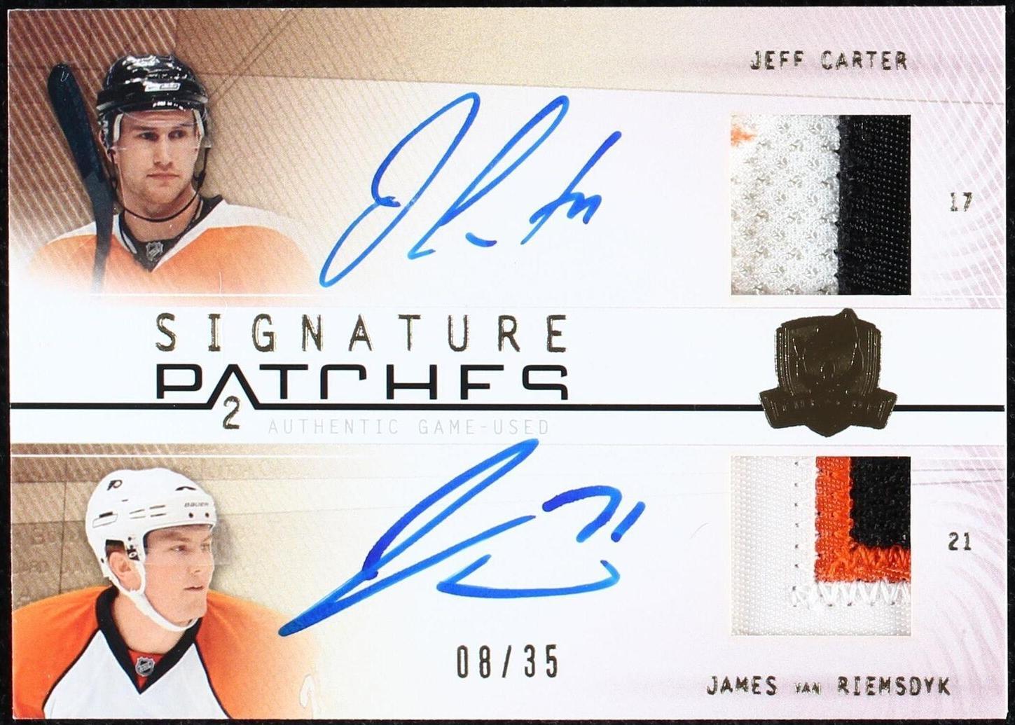 2009-10 Upper Deck The Cup - Signature Patches Dual Jeff Carter, James ...