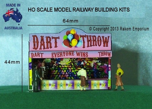 HO Scale Balloon Dart Throw Carnival 3d Model Railway Building Kit ...