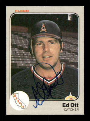 1983 Fleer Angels 98 Ed Ott Signed Auto Autograph 09 BXCP38 | eBay