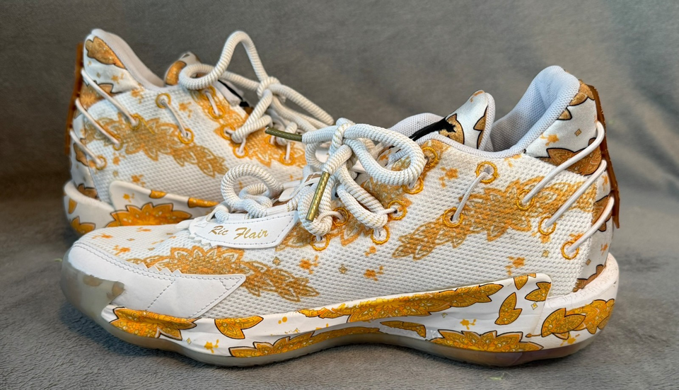 Adidas Dame 7 Ric Flair FX6616 Men’s 8.5 Gold/White Basketball Shoes ...