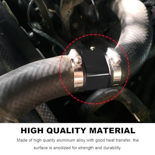 Water Temp Joint Pipe Aluminum Radiator Sensor Adapter with 2 Hose ...