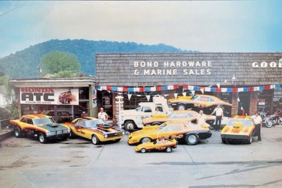 "VRHTF NHRA "Very Cool Bob Bond 7 Car Rod Shop Super Gas Team Postcard ...
