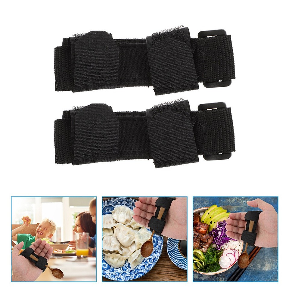 2 Pcs Adaptive Equipment for Hands Strap Utensil Cuff Straps Utensils ...