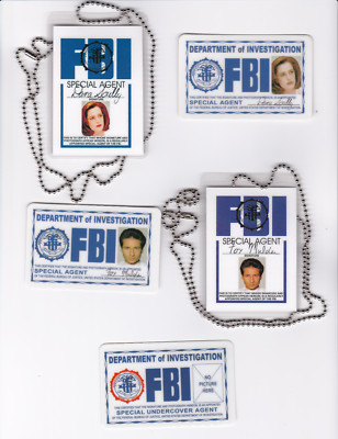 5 Halloween Costume Accessories Agent Fox Mulder Dana Scully the Xfiles ...