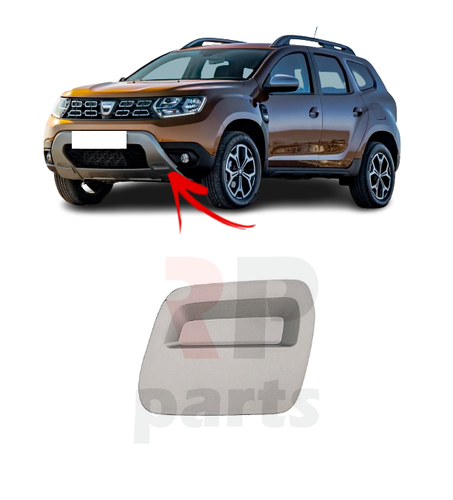 FOR DACIA DUSTER 17-23 NEW FRONT BUMPER TOW HOOK COVER CAP SILVER LEFT ...