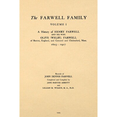 The Farwell Family | eBay