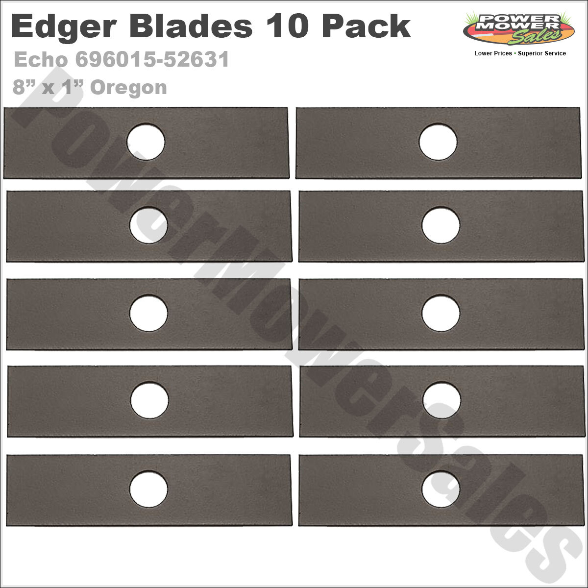 (10 Pack) Oregon Edger Blade Straight Cut Edge 8 x 1 Fits Most Edgers ...