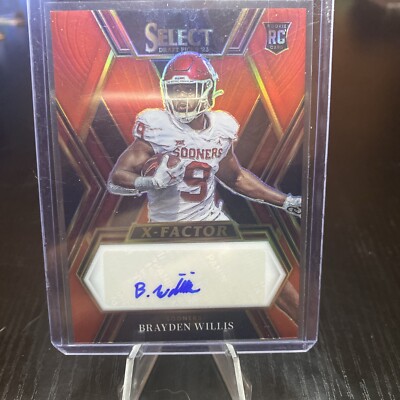 2023 Panini Select Draft Picks Football Brayden Willis X-Factor Red ...