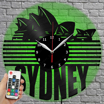 LED Clock Sydney Vinyl Record WallClock Led Light Wall Clock 2090 | eBay